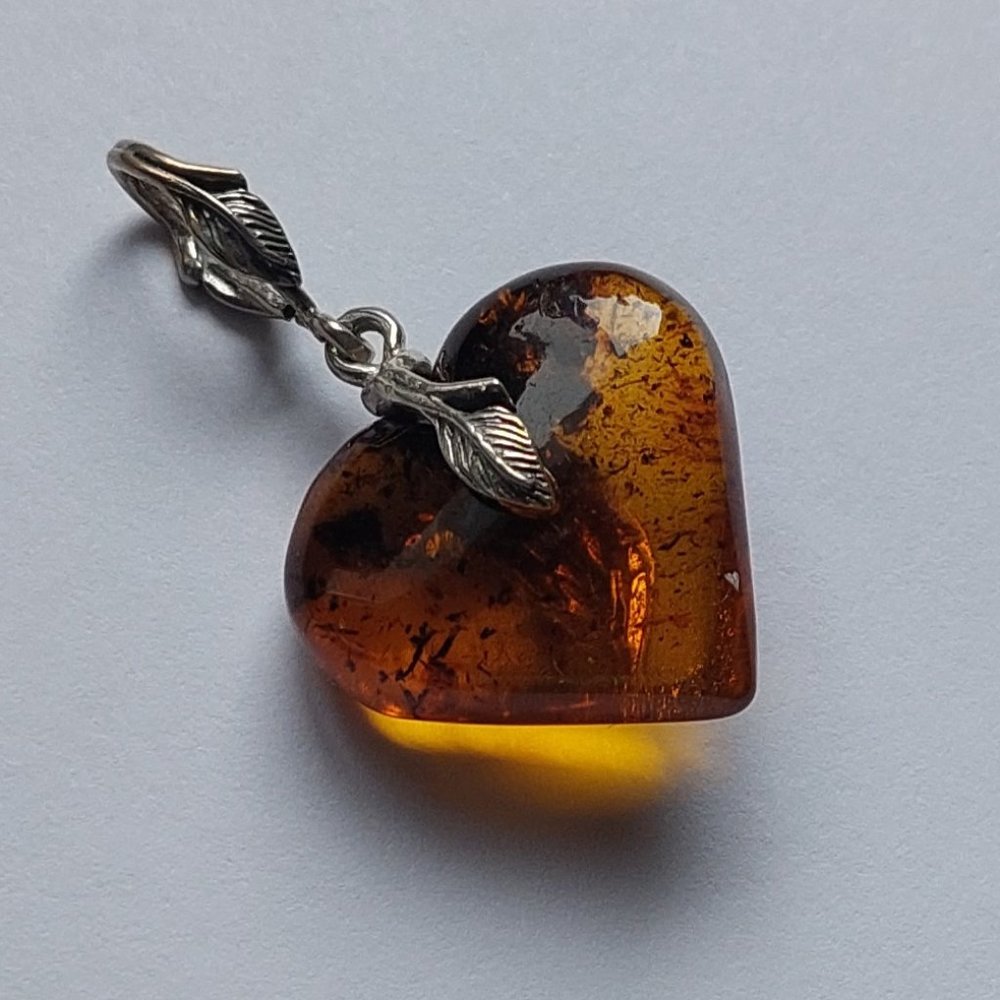 Genuine Baltic Amber Heart - Gem